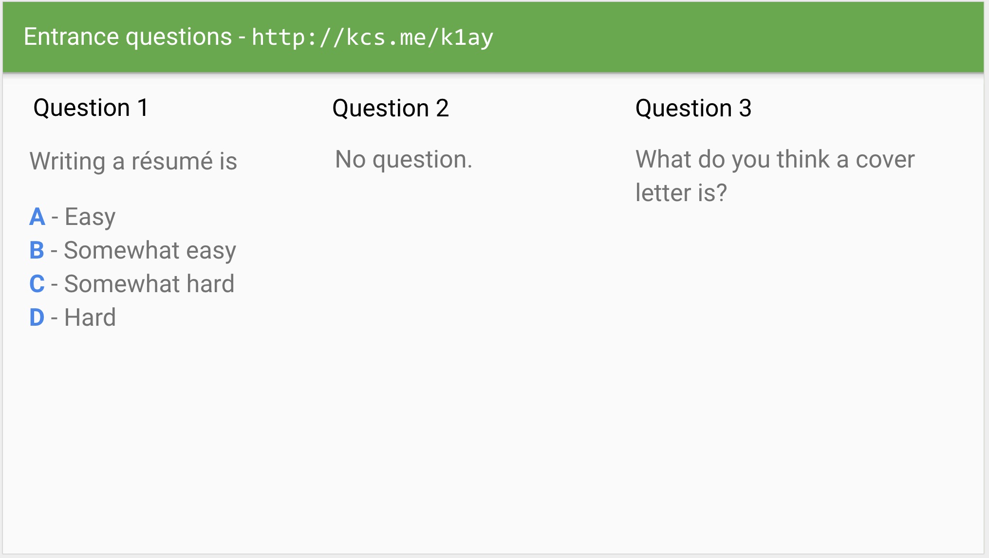 Exit and entrance tickets with Google Forms and Google Slides – Eduk8me