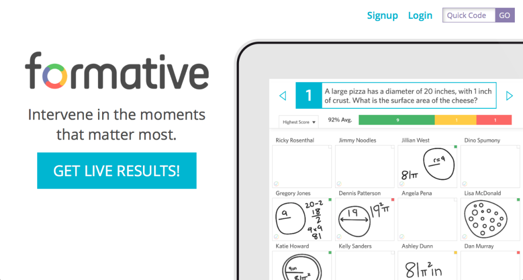 Formative is a free service for performing formative assessments in ...