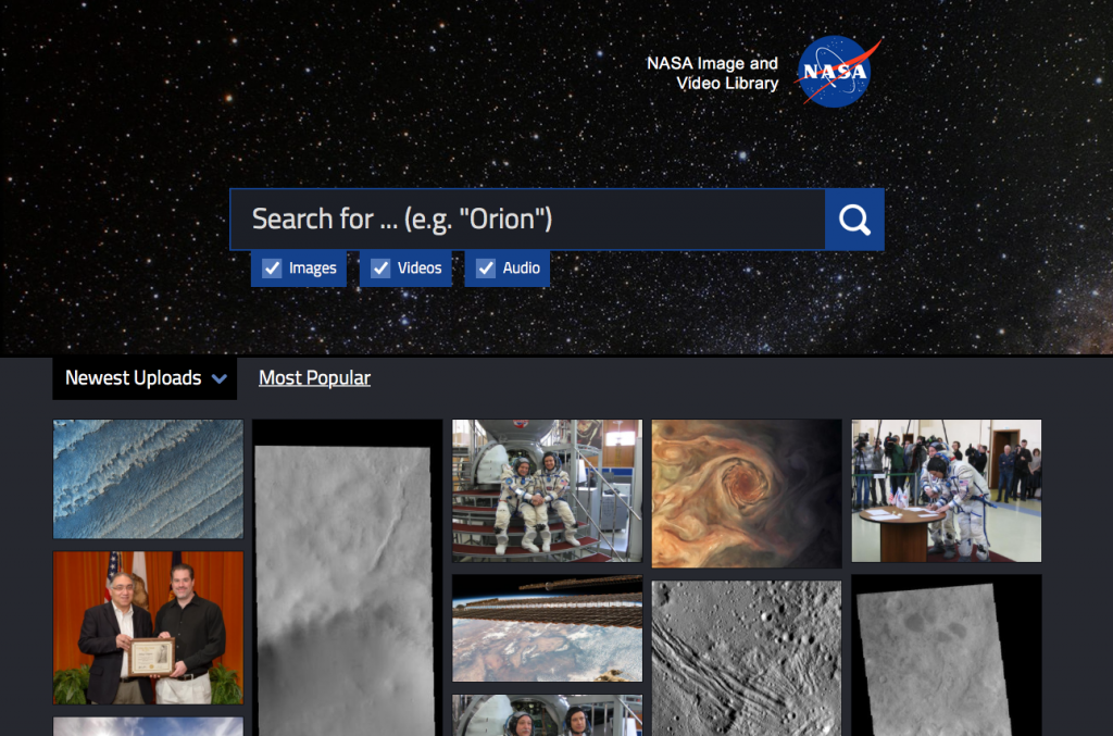 NASA has created an online image and video library – Eduk8me