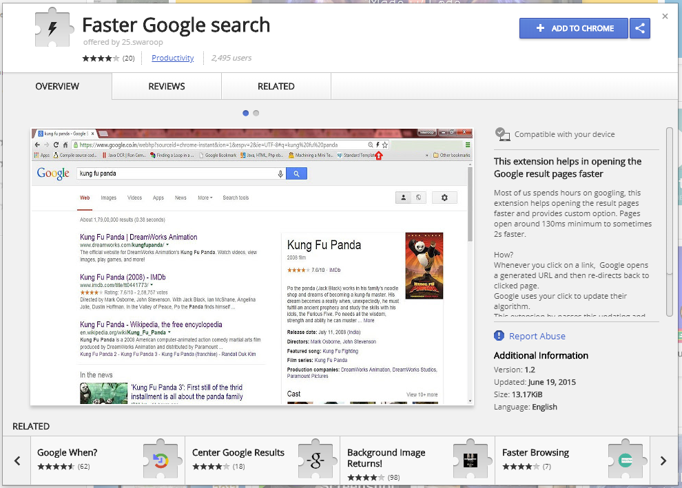 Open your Google searches faster with the Faster Google search Google ...