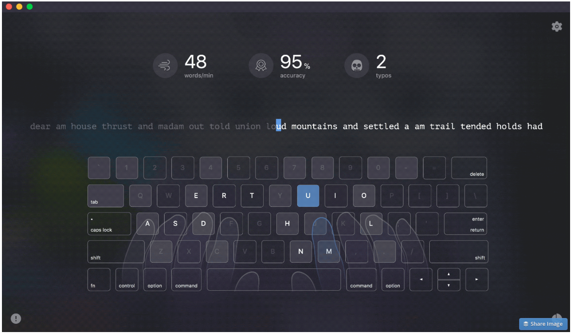 KeyKey Typing Tutor for the Mac teaches touch typing through muscle ...