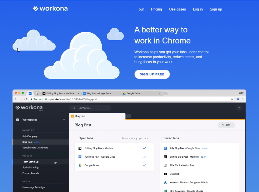 Manage Chrome tabs by workspaces with Workona – Eduk8me