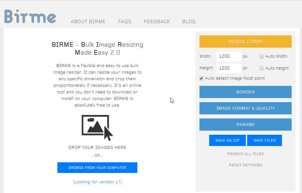 Resize multiple images with BIRME – Bulk Image Resizing Made Easy – Eduk8me