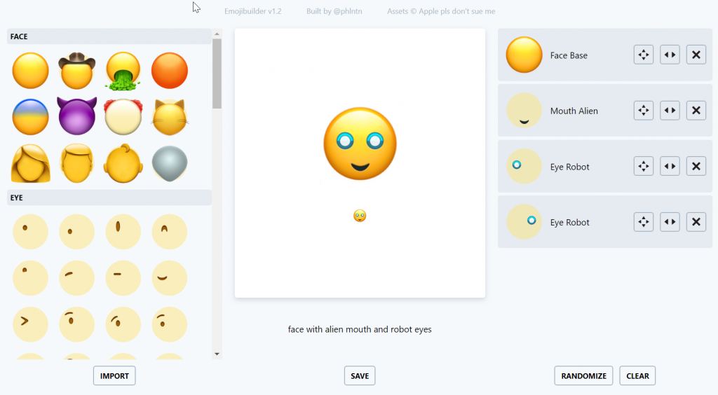 Create your own face emoji with Emojibuilder – Eduk8me