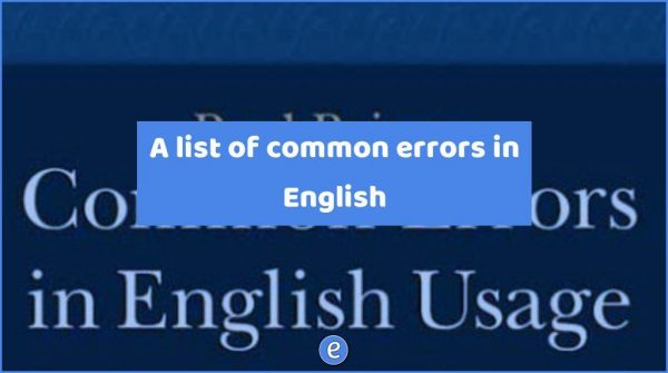 A list of common errors in English – Eduk8me