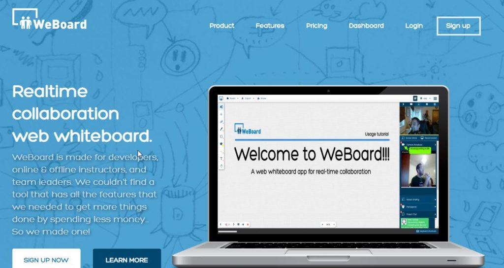 WeBoard is a free, collaborative, interactive whiteboard app – Eduk8me