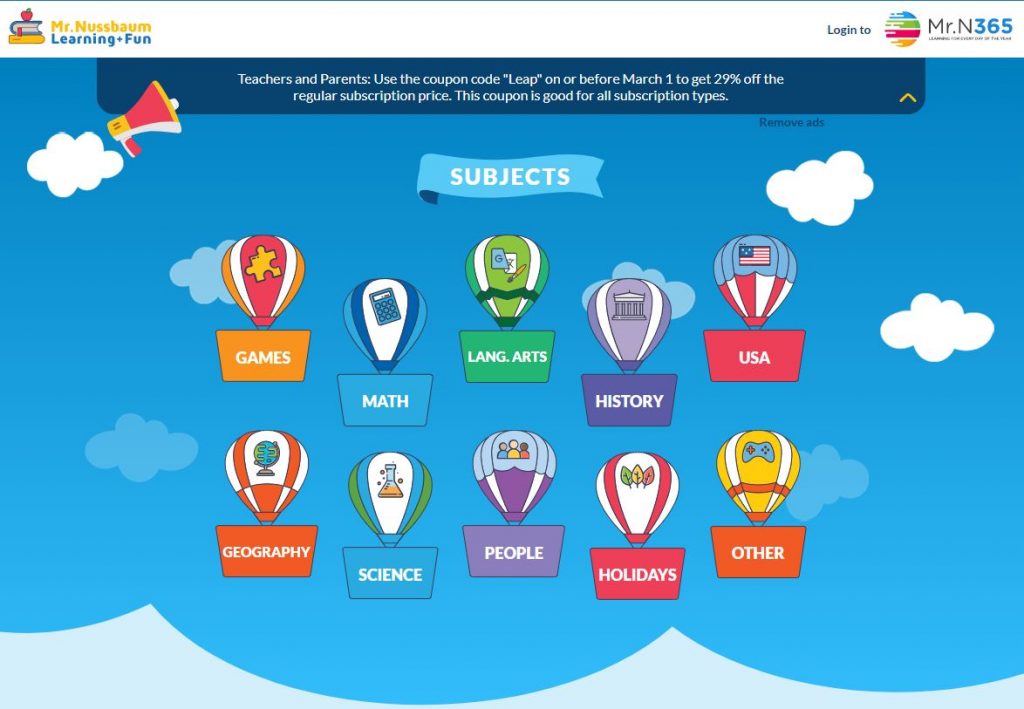 Free online activities and handouts are available from Mr. Nussbaum ...