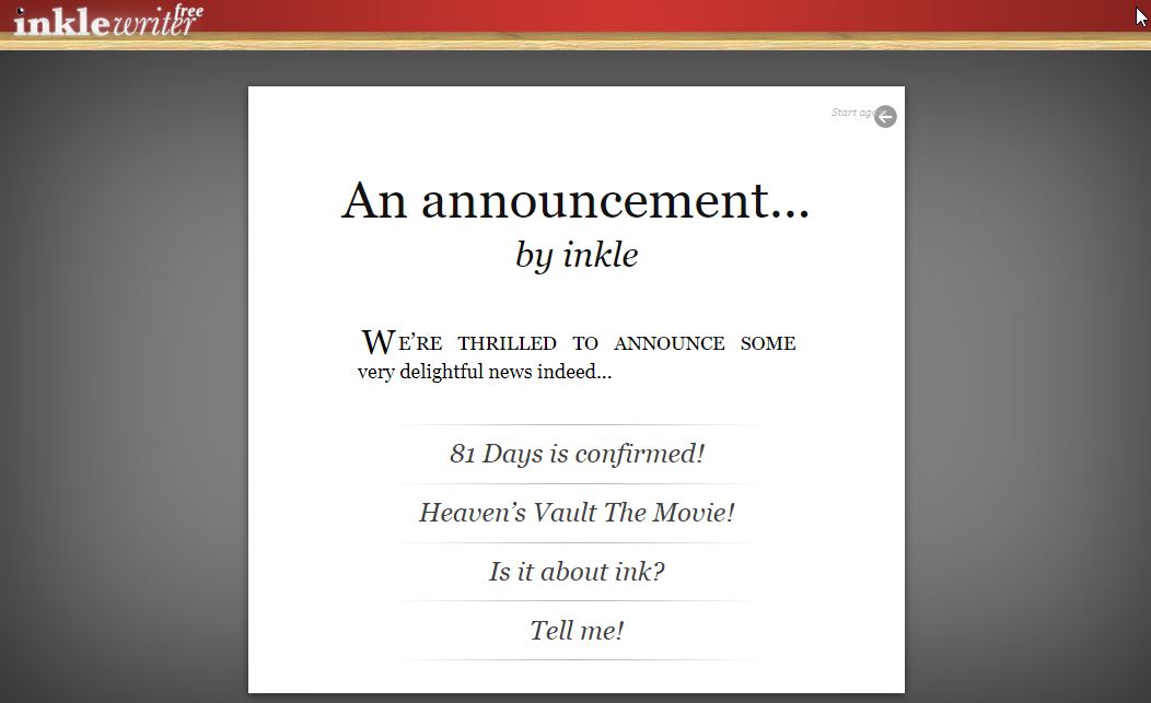 Inklewriter is back and open sourced! Create interactive stories online ...