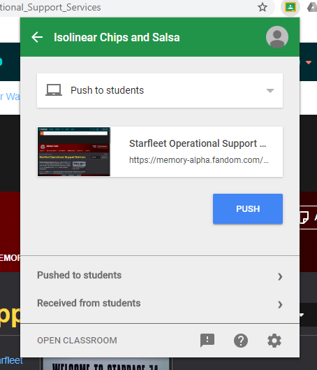 Using the Share to Classroom extension in Google Chrome – Eduk8me