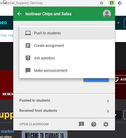 Using the Share to Classroom extension in Google Chrome – Eduk8me