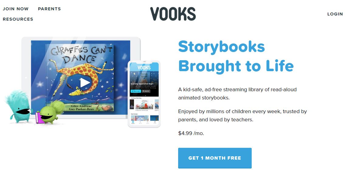 Free year of Vooks – Animated books – #Eduk8me