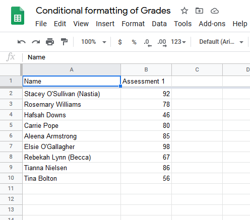 Color grades in a Google Sheet faster with a color scale – Eduk8me