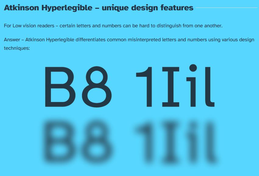 Help low-vision readers by using the free Atkinson Hyperlegible font ...