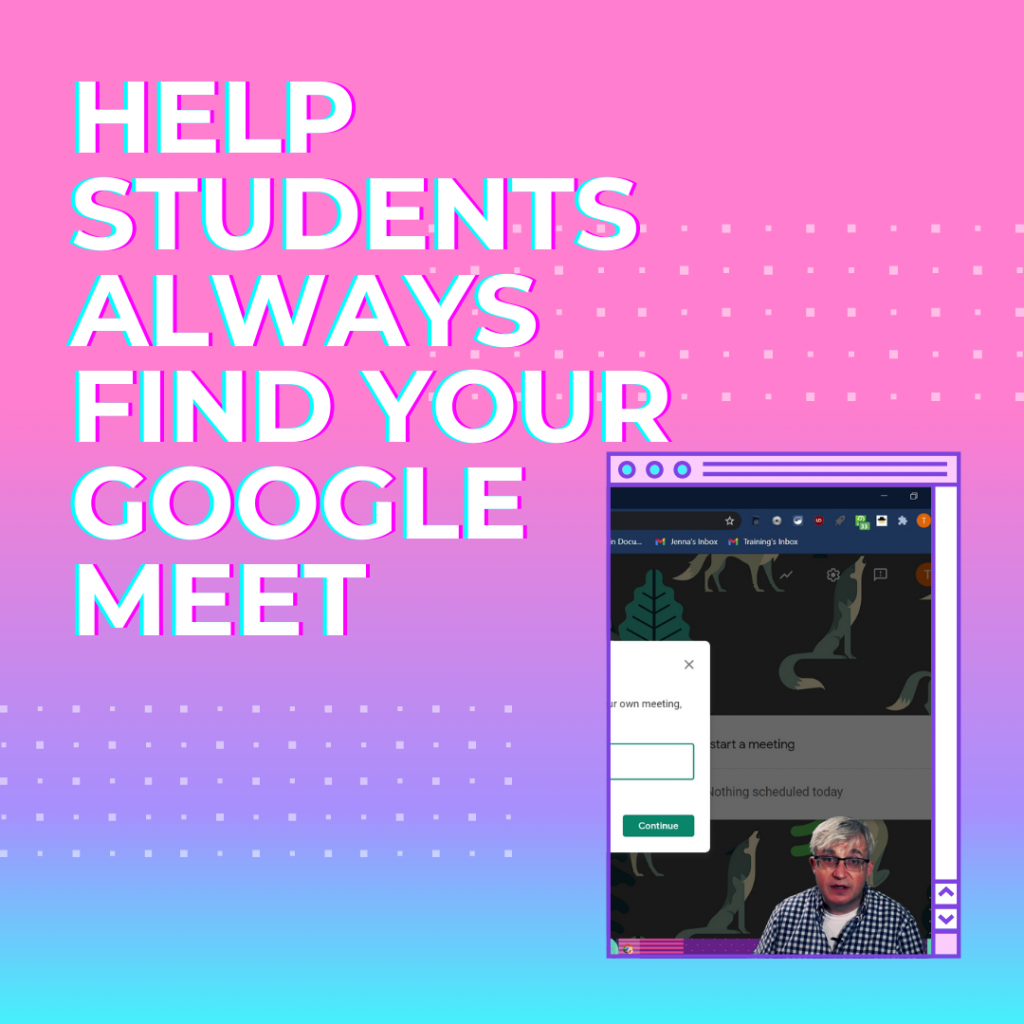 Create links to a Google Meet with a nickname #YouTube – Eduk8me