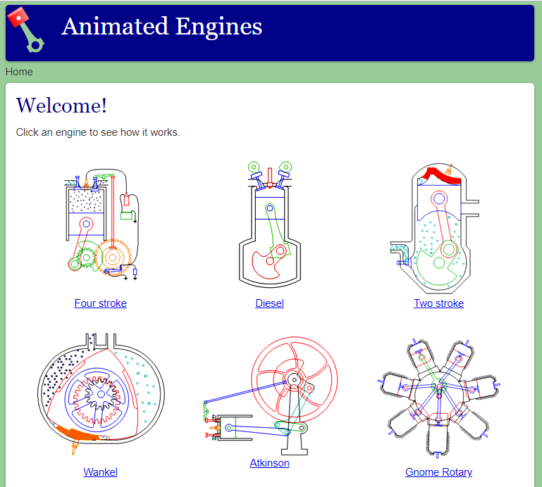 Animations of engines and mechanical motions – Eduk8me