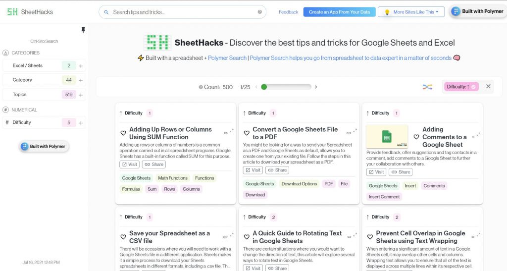 Learn spreadsheets with sheethacks – Eduk8me