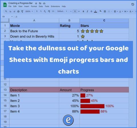 Take the dullness out of your Google Sheets with Emoji progress bars ...